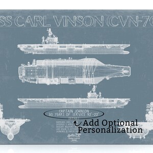 USS Wasp LHD-1 Blueprint Wall Art - Original Carrier Print - Etsy