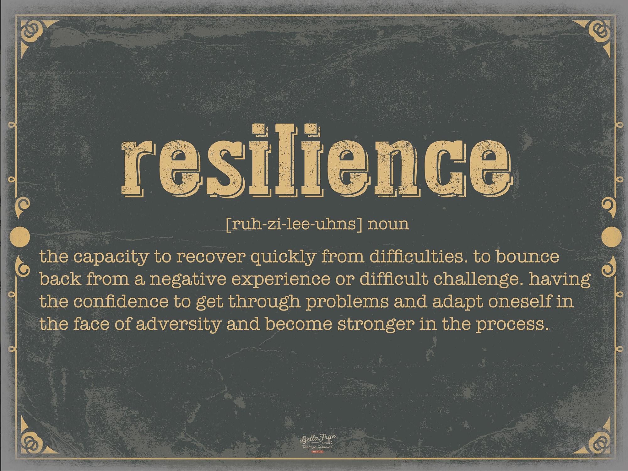 Resilience Word Definition Wall Art Gift for Resilience - Etsy