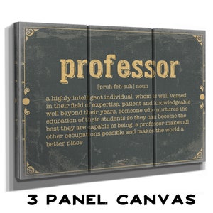 Professor Word Definition Wall Art - Gift for Professor Dictionary ...