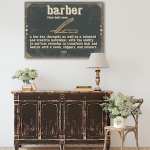 Barber Word Definition Wall Art - Gift for Barber Dictionary Artwork - Etsy