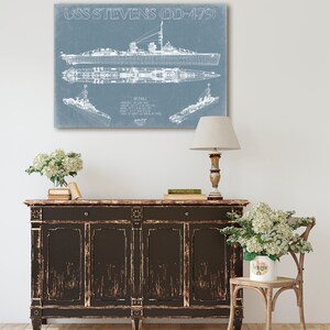 USS Stevens DD-479 Blueprint Wall Art Original Destroyer Print - Etsy
