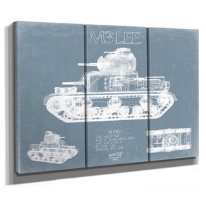 M3-lee Tank Blueprint Wall Art - Original Military Print - Etsy