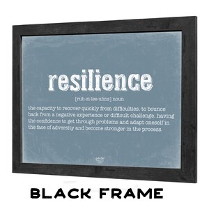 Resilience Definition Wall Art - Gift for Resilience Dictionary Artwork ...