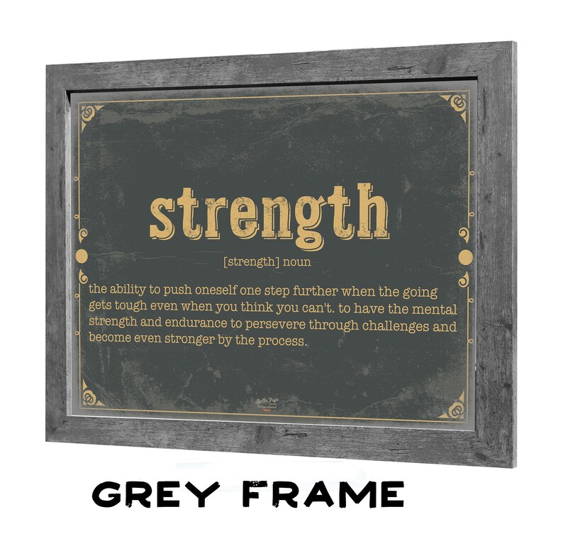 Strength Word Definition Wall Art Gift for Strength - Etsy