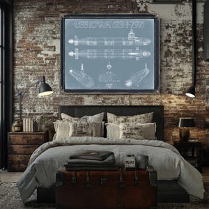 USS Iowa (SSN-797) Blueprint Wall Art - Original Submarine Print - Etsy