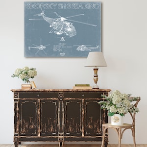 Sikorsky SH-3 Sea King Blueprint Wall Art - Original Aviation Print - Etsy