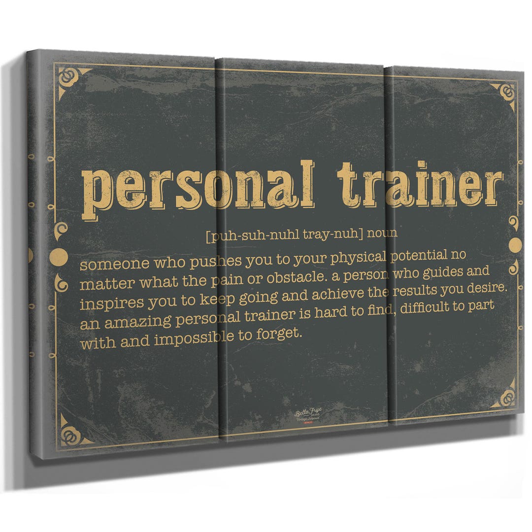 Personal Trainer Definition Art: Framed or Canvas Gift - Etsy