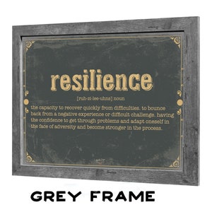 Resilience Word Definition Wall Art - Gift for Resilience Dictionary ...