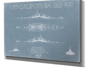 USS Intrepid CV-11 Blueprint Wall Art Original Carrier - Etsy
