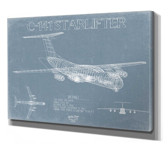 Lockheed C-141 Starlifter Blueprint Wall Art Original - Etsy