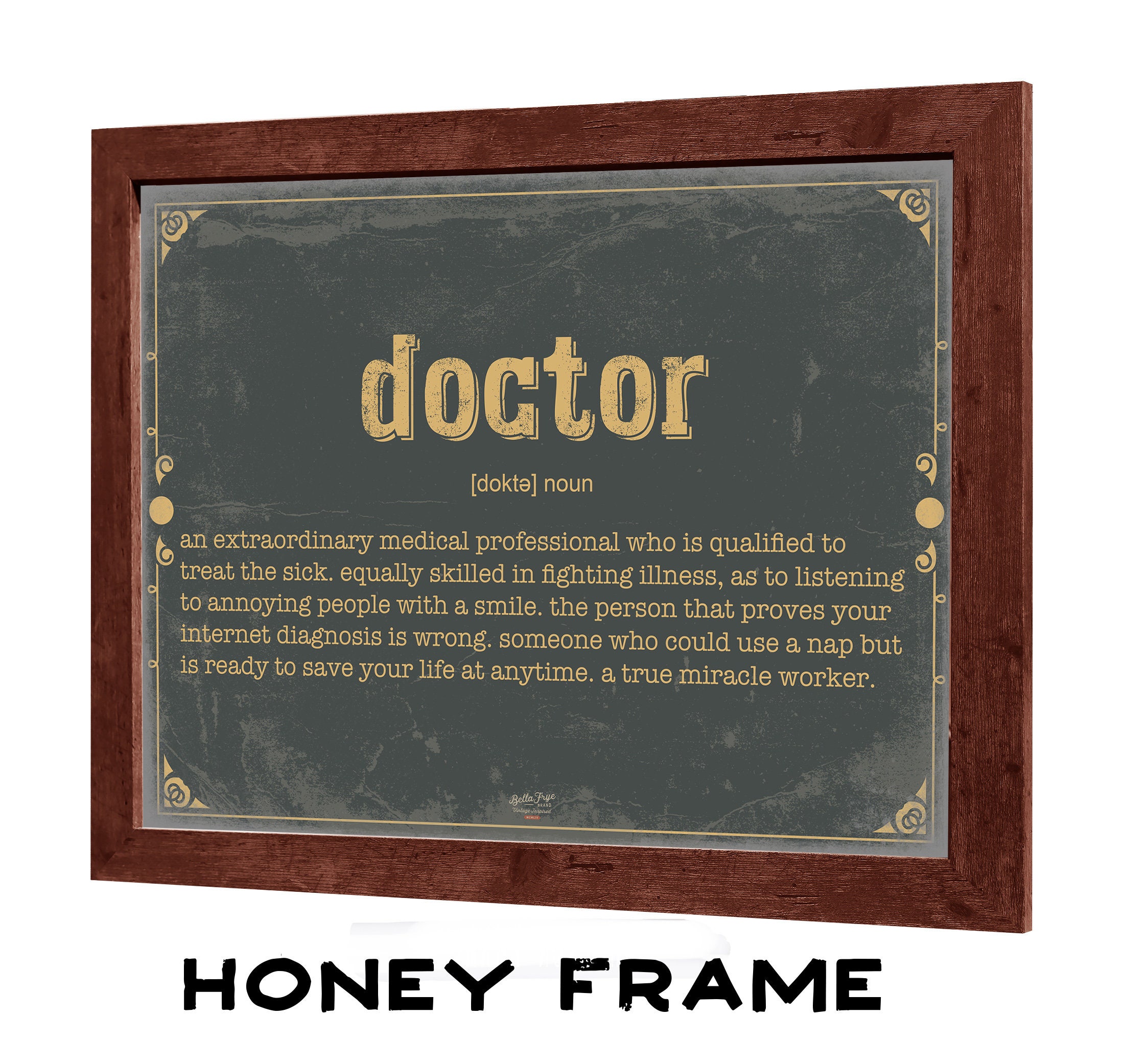 Doctor Word Definition Wall Art Gift for Doctor Dictionary - Etsy