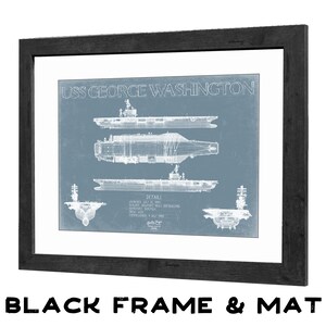 USS George Washington (CVN-73) Blueprint Wall Art - Original Carrier ...