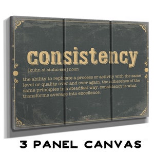Consistency Word Definition Wall Art - Gift for Consistency Dictionary ...