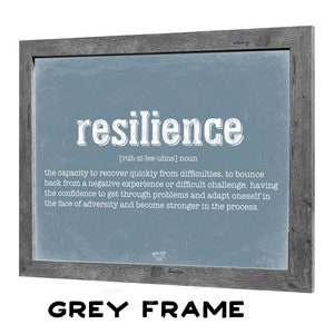 Resilience Definition Wall Art - Gift for Resilience Dictionary Artwork ...