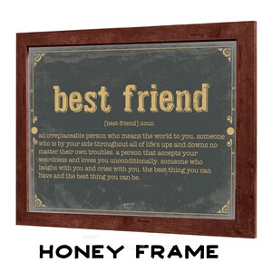 Best Friend Word Definition Wall Art - Gift for Best Friend Dictionary ...