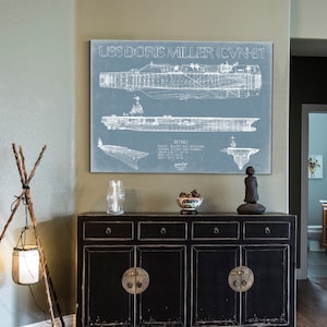 USS Doris Miller CVN-81 Blueprint Wall Art Original Carrier Print - Etsy