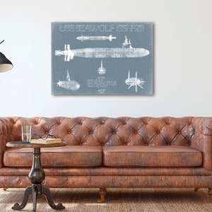 USS Seawolf (SSN-21) Blueprint Wall Art - Original Submarine Print - Etsy