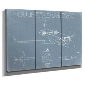 Gulfstream G280 Aircraft Blueprint Wall Art Original Airplane Print - Etsy