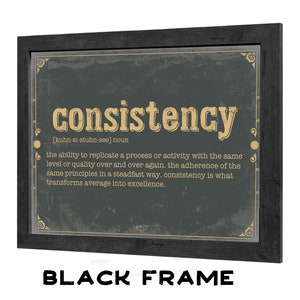 Consistency Word Definition Wall Art - Gift for Consistency Dictionary ...