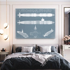 USS Omaha SSN-692 Blueprint Wall Art Original Submarine - Etsy