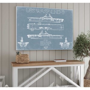 USS Wasp LHD-1 Blueprint Wall Art - Original Carrier Print - Etsy