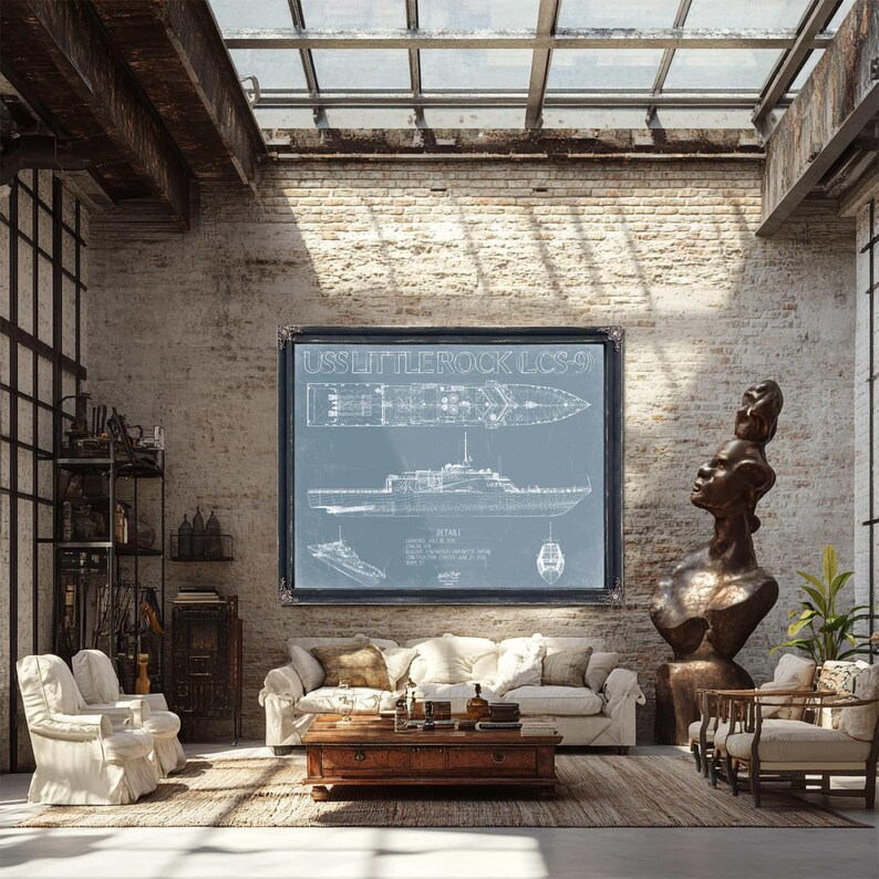 USS Little Rock (LCS-9) Blueprint Wall Art - Original Littoral Combat ...
