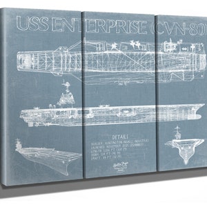 USS Enterprise (CVN-80) Blueprint Wall Art - Original Carrier Print - Etsy
