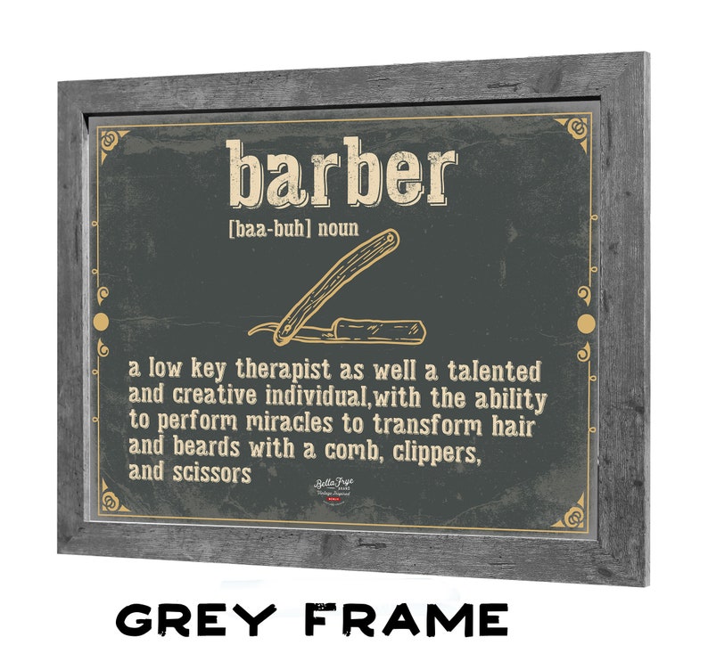 Barber Word Definition Wall Art Gift for Barber Dictionary - Etsy