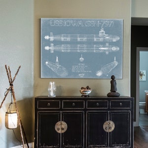 USS Iowa (SSN-797) Blueprint Wall Art - Original Submarine Print - Etsy