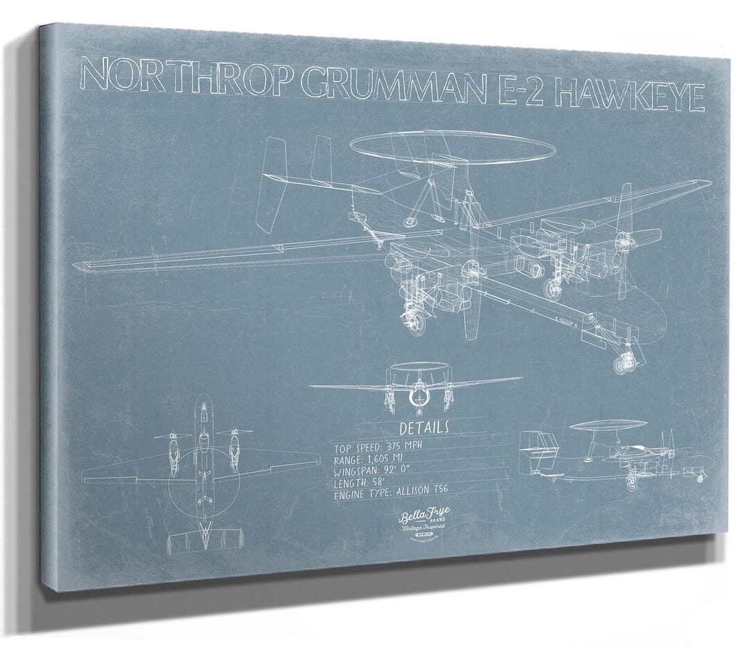 E-2C Hawkeye Blueprint Wall Art - Original Airplane Print - Etsy