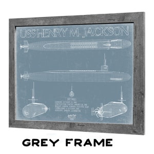 USS Henry M. Jackson (SSBN-730) Blueprint Wall Art - Original Submarine ...