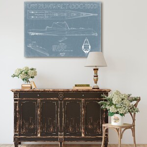 USS Zumwalt (DDG-1000) Blueprint Wall Art - Original Destroyer Print - Etsy