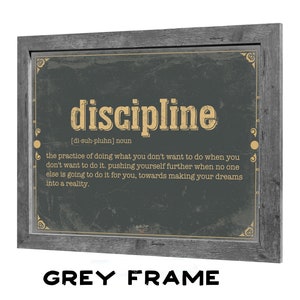 Discipline Word Definition Wall Art Gift for Discipline Dictionary ...