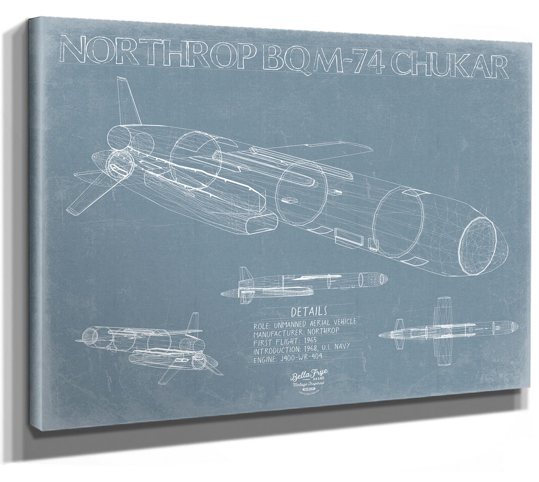 BQM-74 Chukar Aircraft Blueprint Wall Art Original UAV Print - Etsy