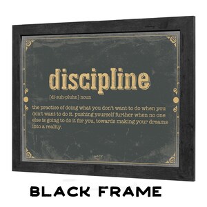 Discipline Word Definition Wall Art Gift for Discipline Dictionary ...