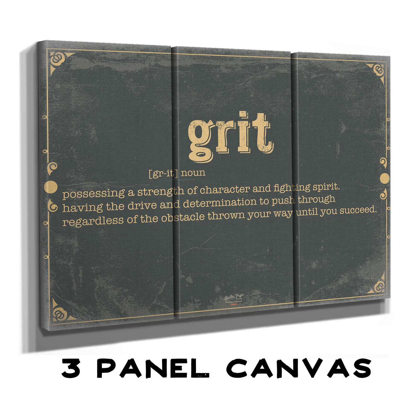 Grit Word Definition Wall Art Gift for Grit Dictionary - Etsy