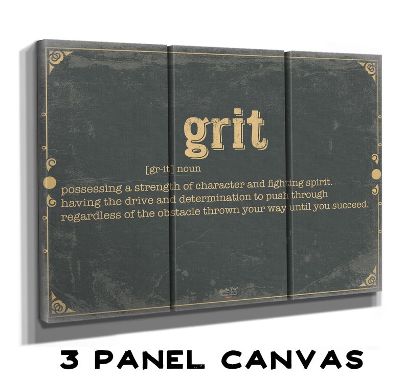 Grit Word Definition Wall Art Gift for Grit Dictionary - Etsy