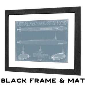USS Alabama (SSBN-731) Blueprint Wall Art - Original Submarine Print - Etsy