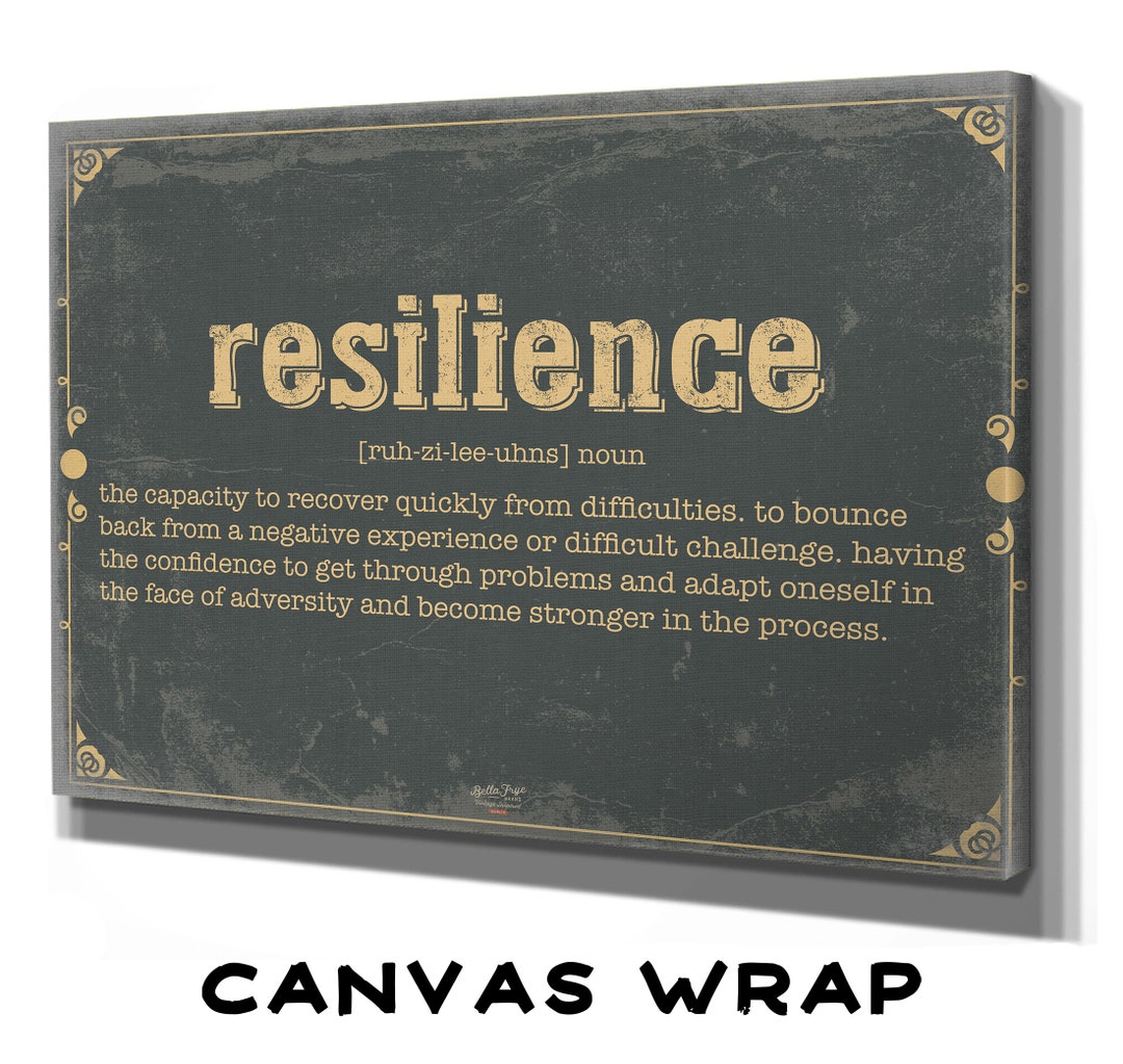 Resilience Word Definition Wall Art - Gift for Resilience Dictionary ...