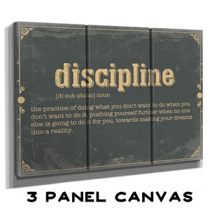 Discipline Word Definition Wall Art Gift for Discipline Dictionary ...