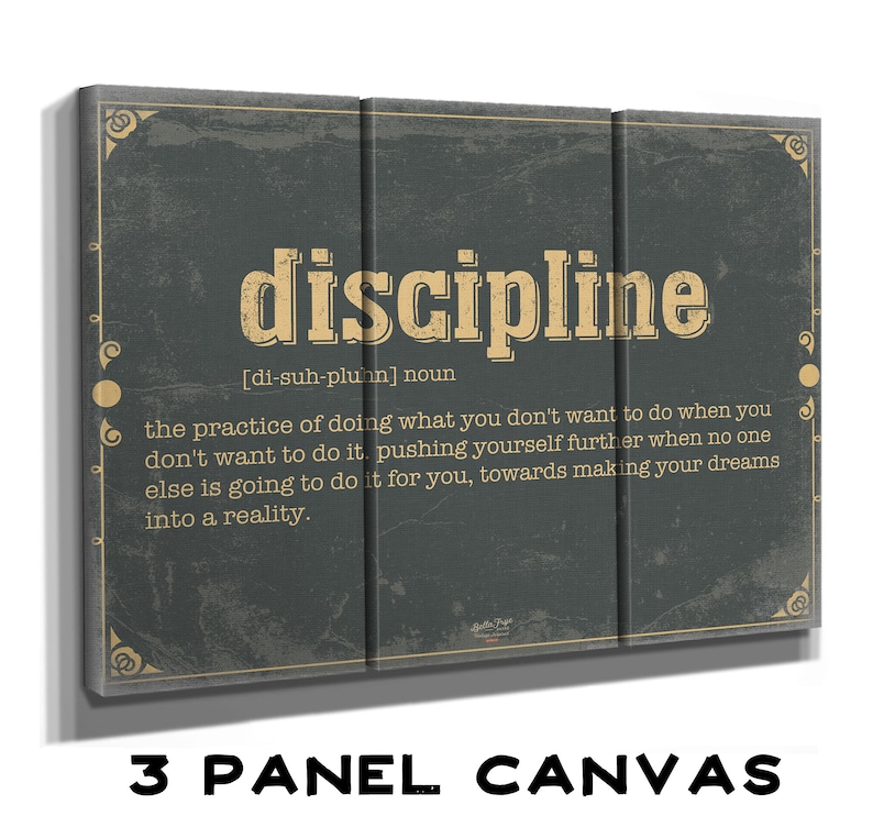 Discipline Word Definition Wall Art Gift for Discipline - Etsy