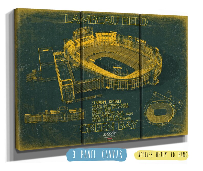 Lambeau Field Wall Art Original Green Bay Packers Print - Etsy