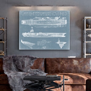 USS Enterprise (CVN-80) Blueprint Wall Art - Original Carrier Print - Etsy