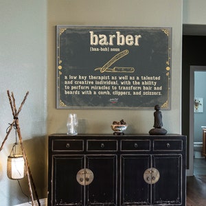 Barber Word Definition Wall Art - Gift for Barber Dictionary Artwork - Etsy