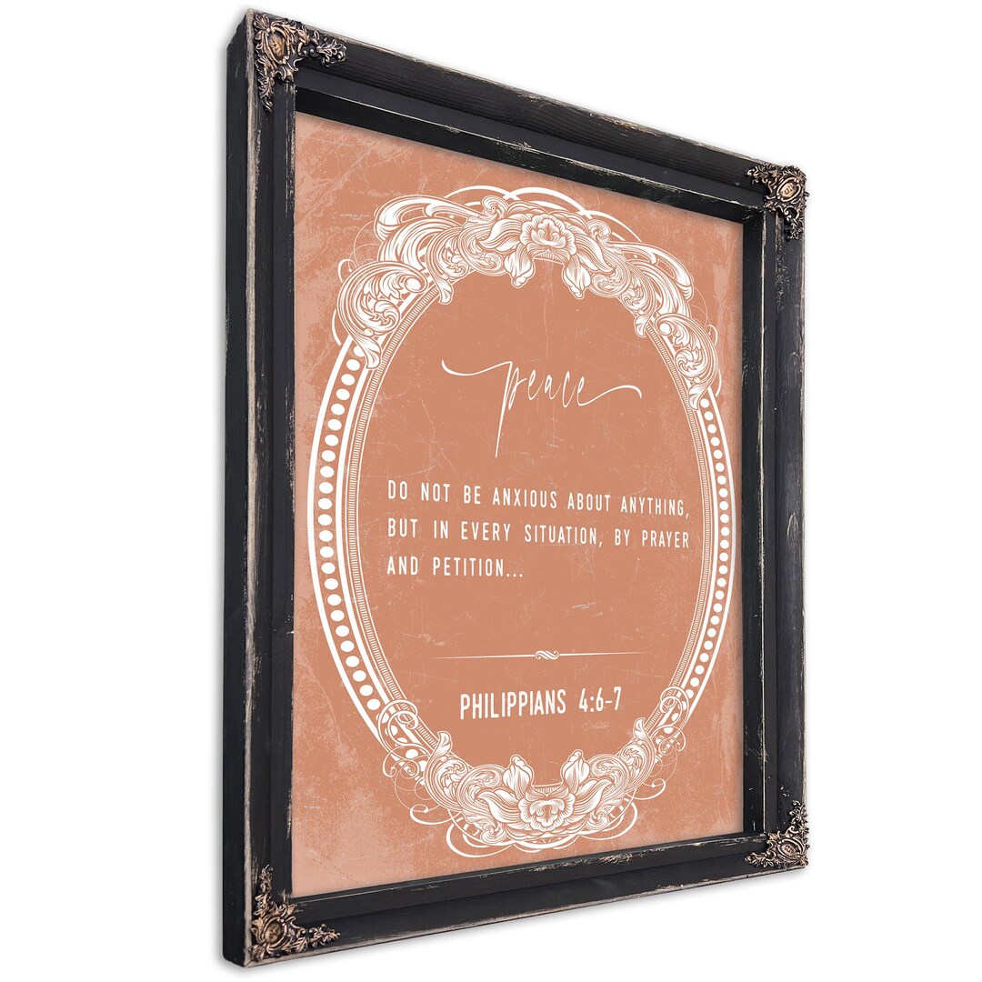 Philippians 4:6-7 Bible Verse Wall Art – Peace Through Prayer ...