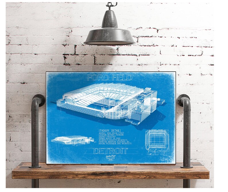 Ford Field Wall Art Detroit Lions Football Poster - Etsy