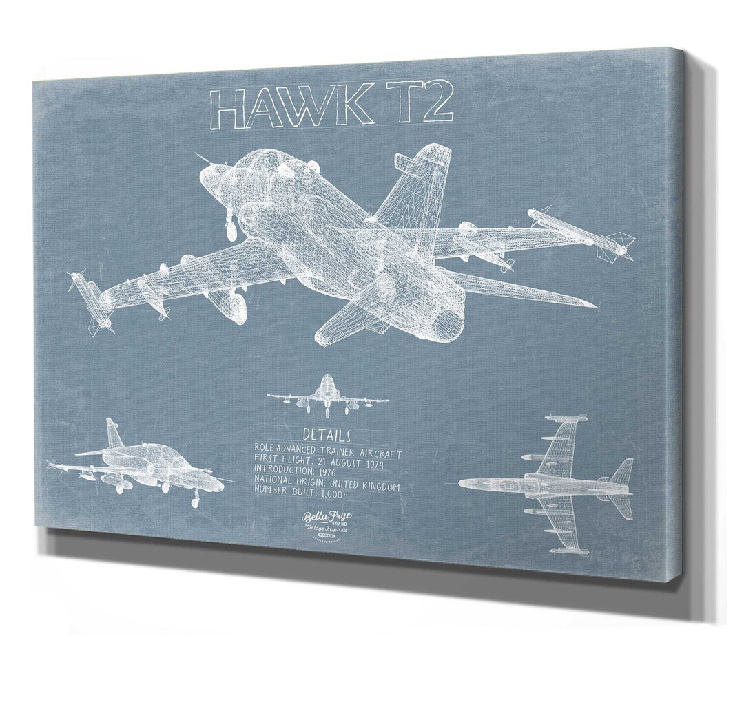 Hawk T2 Aircraft Blueprint Wall Art - Original Airplane Print - Etsy
