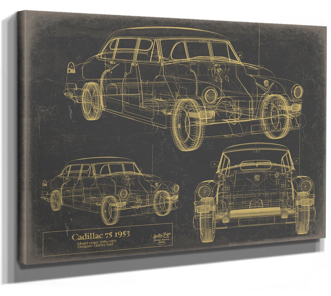 Old 1953 Sedan Car Blueprint Auto Car - Original Vehicle Print - Etsy