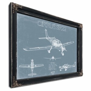 Cirrus SR22 Aircraft Blueprint Wall Art - Original Airplane Print - Etsy