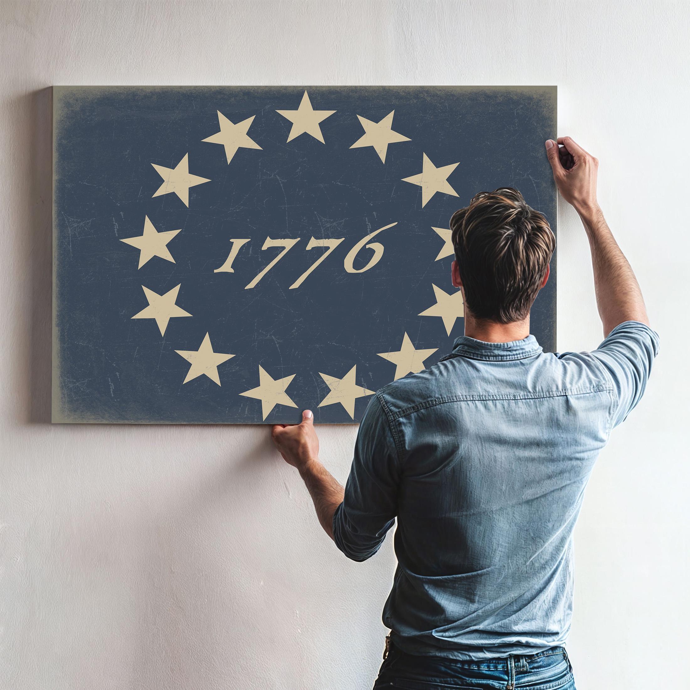 Declaration of Independence Print: 1776 Patriotic Wall Art, Canvas or ...